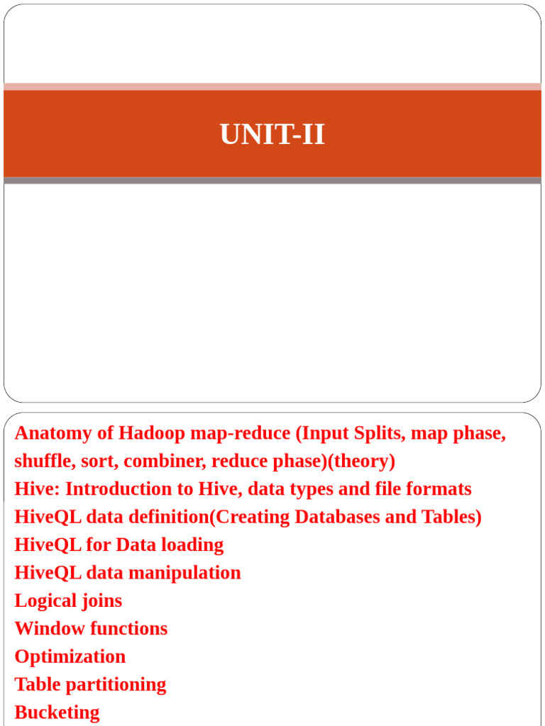 BDA U2 - copy | PDF | Map Reduce | Apache Hadoop