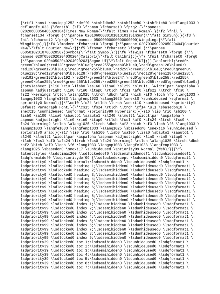 RTF Document Formatting Guide | PDF | Html | World Wide Web