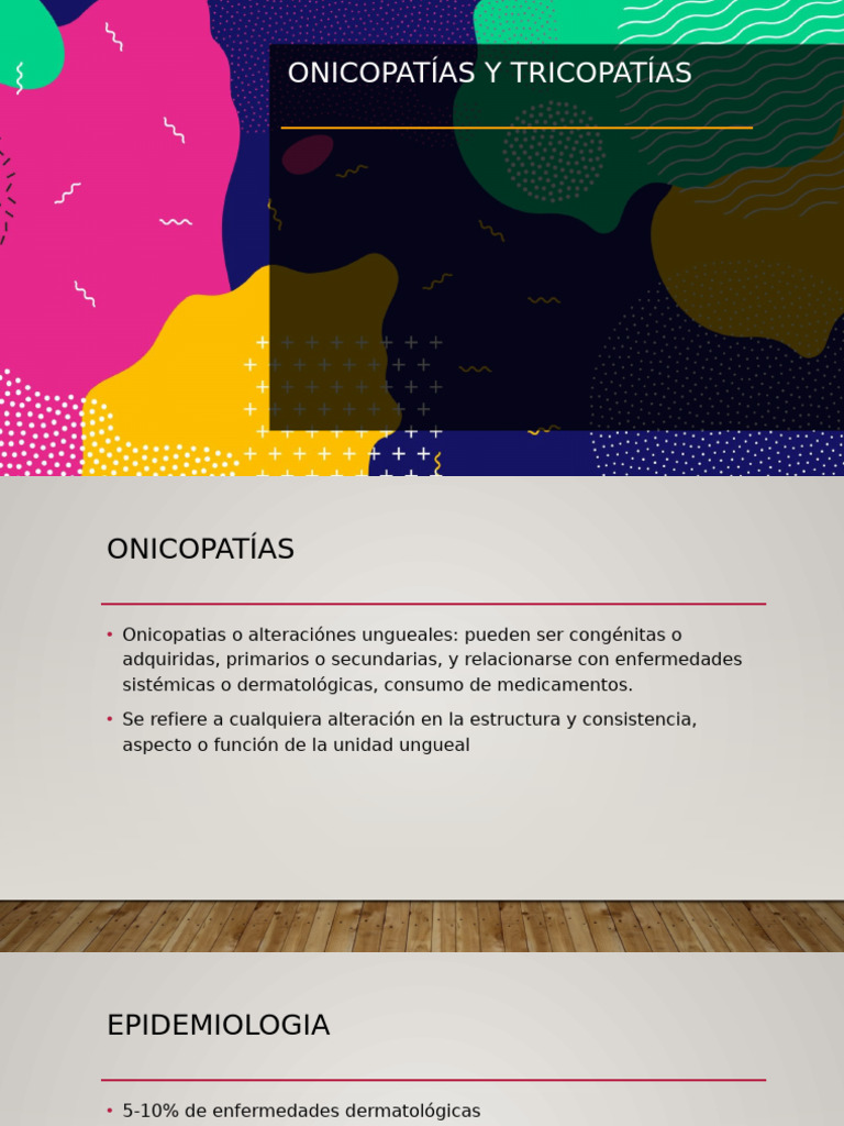 Onico y Tricopatias Fisiopato | PDF | Perdida de cabello | Medicina CLINICA