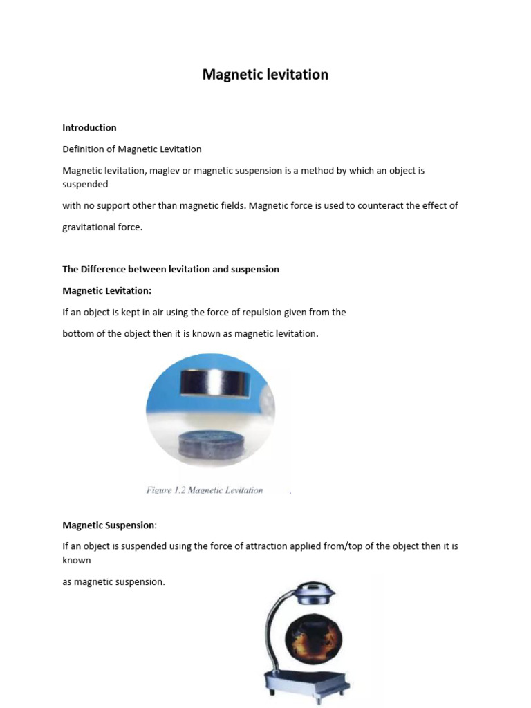 Magnetic levitation | PDF | Magnetism | Physical Phenomena