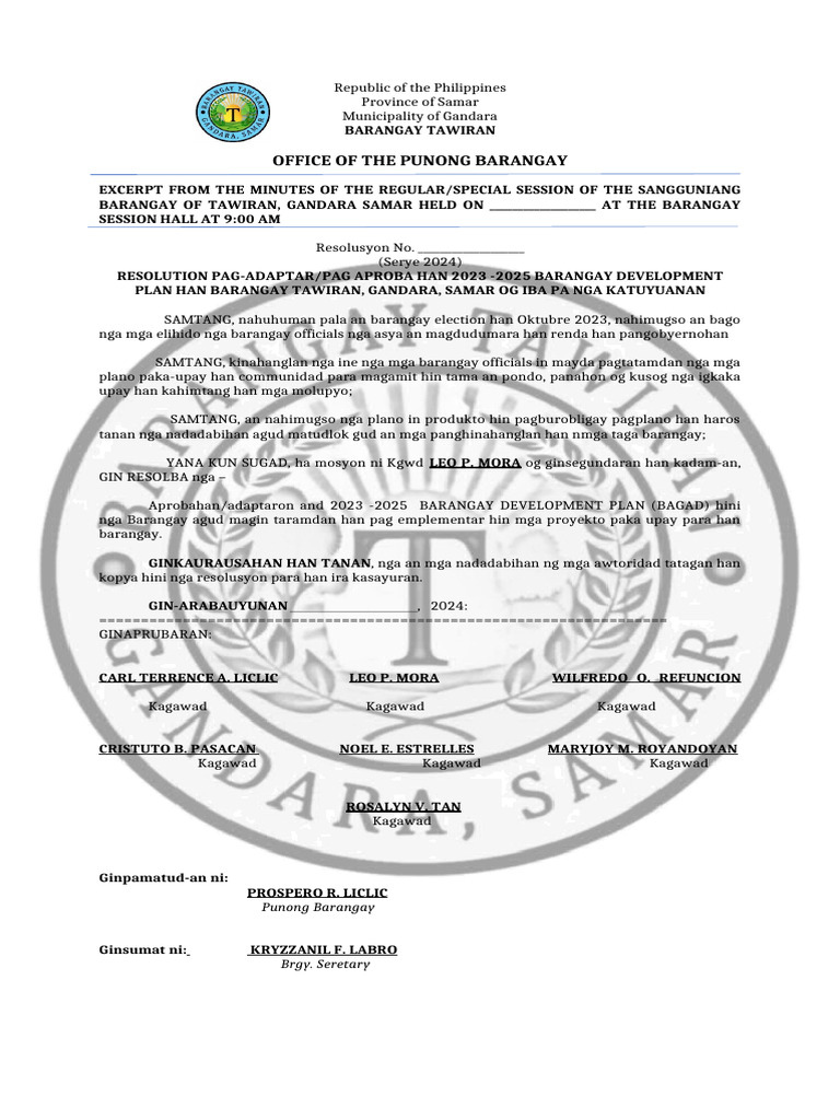 resolution bdp | PDF