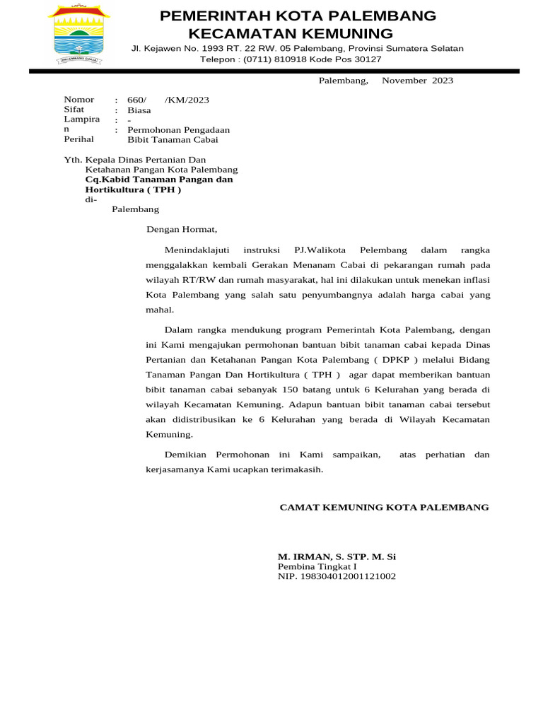 Surat Kop. Baru | PDF