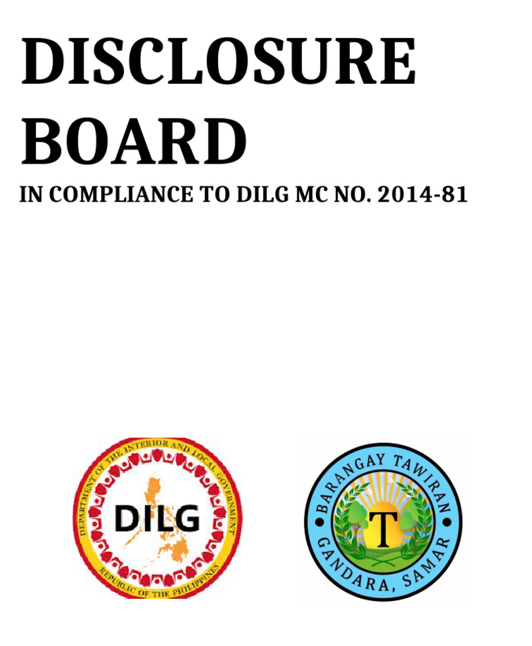 Disclosure Board | PDF