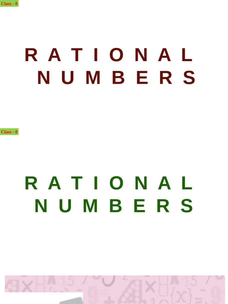 1-Rational Numbers - 8 | PDF | Integer | Rational Number