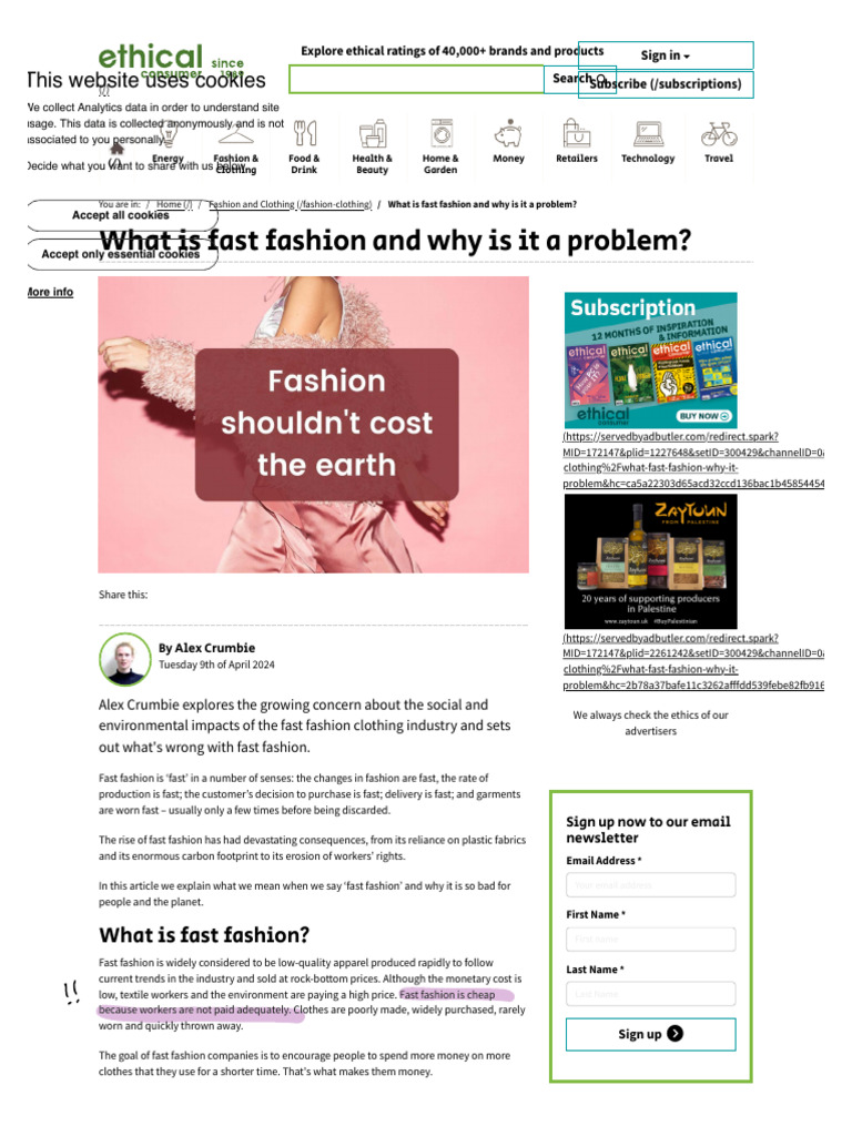 Fast Fashion: Issues and Impacts | PDF | Plastic | Clothing