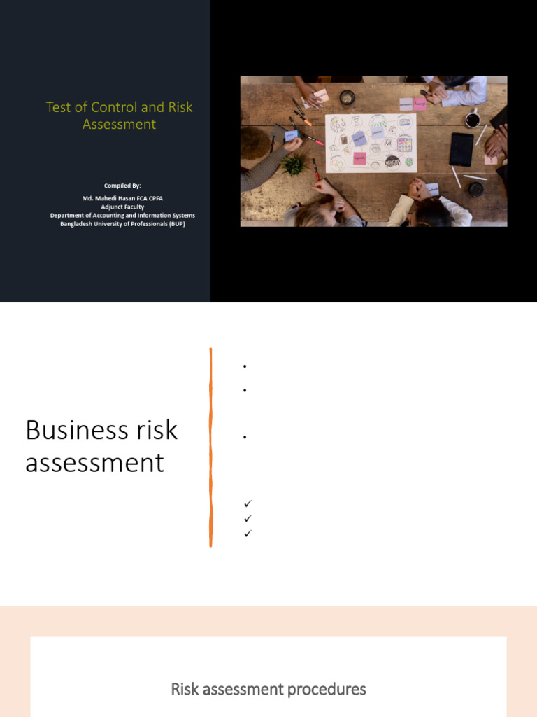 Test of Control and Risk Assessment | PDF | Internal Control | Audit