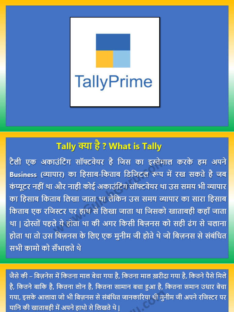 tally prime part 1 | PDF