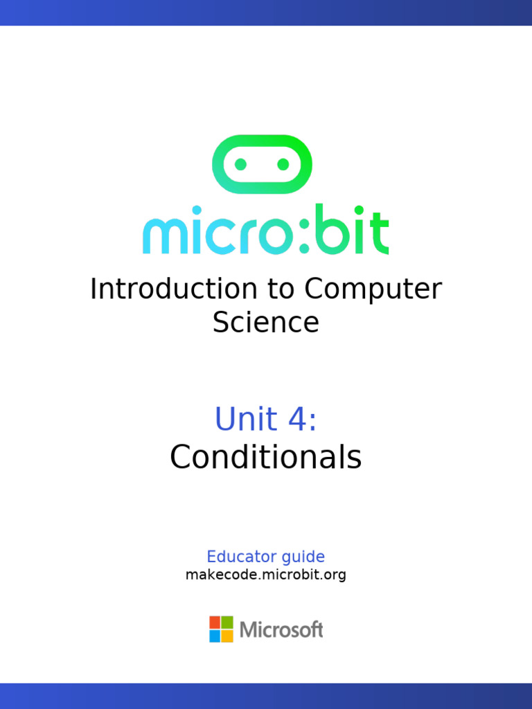 Educator Guide - Unit 4 Conditionals | PDF | Control Flow | Lesson Plan