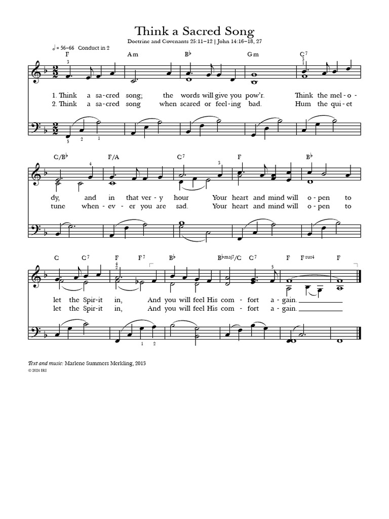 1006 Think A Sacred Song | PDF