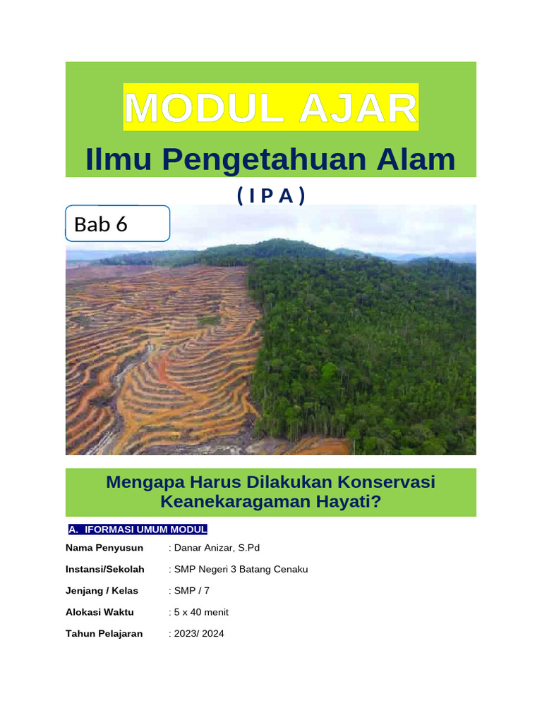 MA Bab 6 Ekologi dan Keanekaragaman Hayati Indonesia - E. Mengapa Harus Dilakukan Konservasi ...