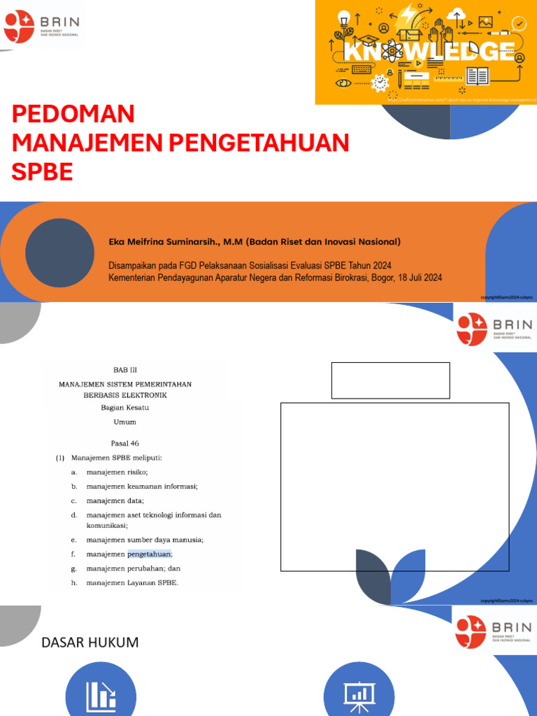 BRIN - Paparan MP SPBE KemenpanRB 18 Juli 2024 - Kirim | PDF