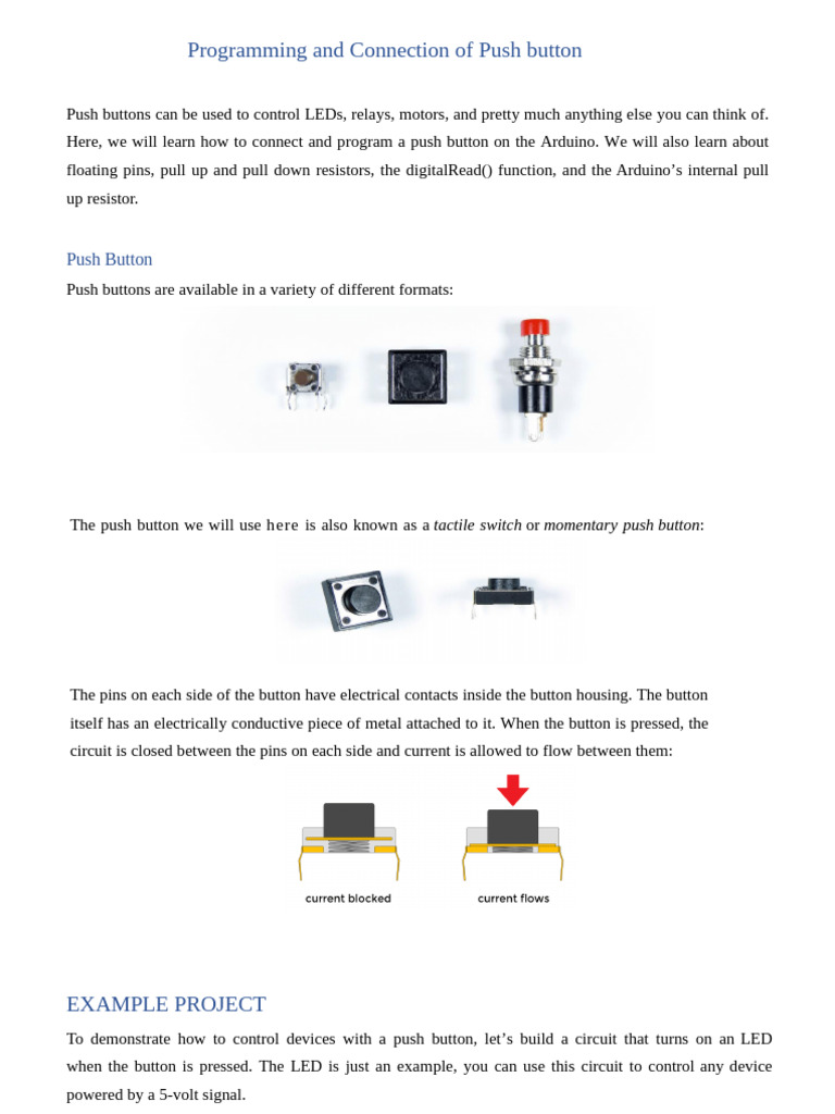 Lecture Topic 3.1.4 Push Button | PDF | Resistor | Parameter (Computer Programming)