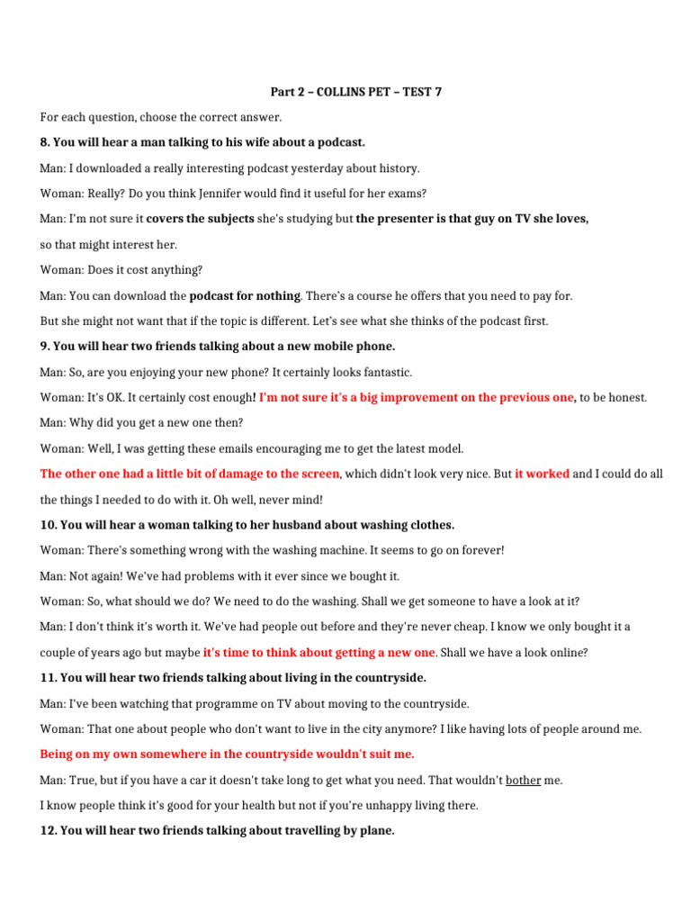 SCRIPT TEST 7 - PART 2 | PDF