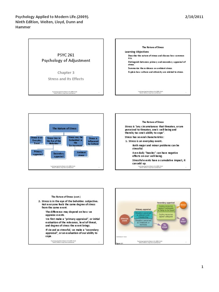 CH 3 Stress and Its Effects | PDF | Optimism | Stress (Biology)