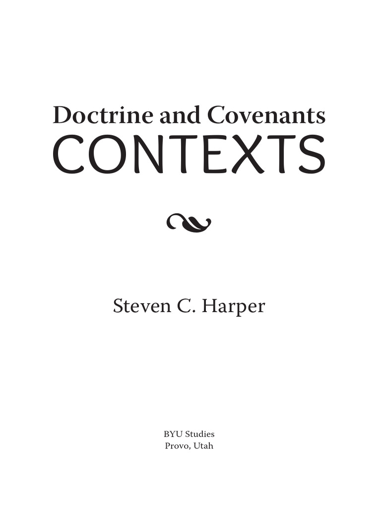 Doctrine and Covenants Context Steven Harper | PDF | Book Of Mormon ...