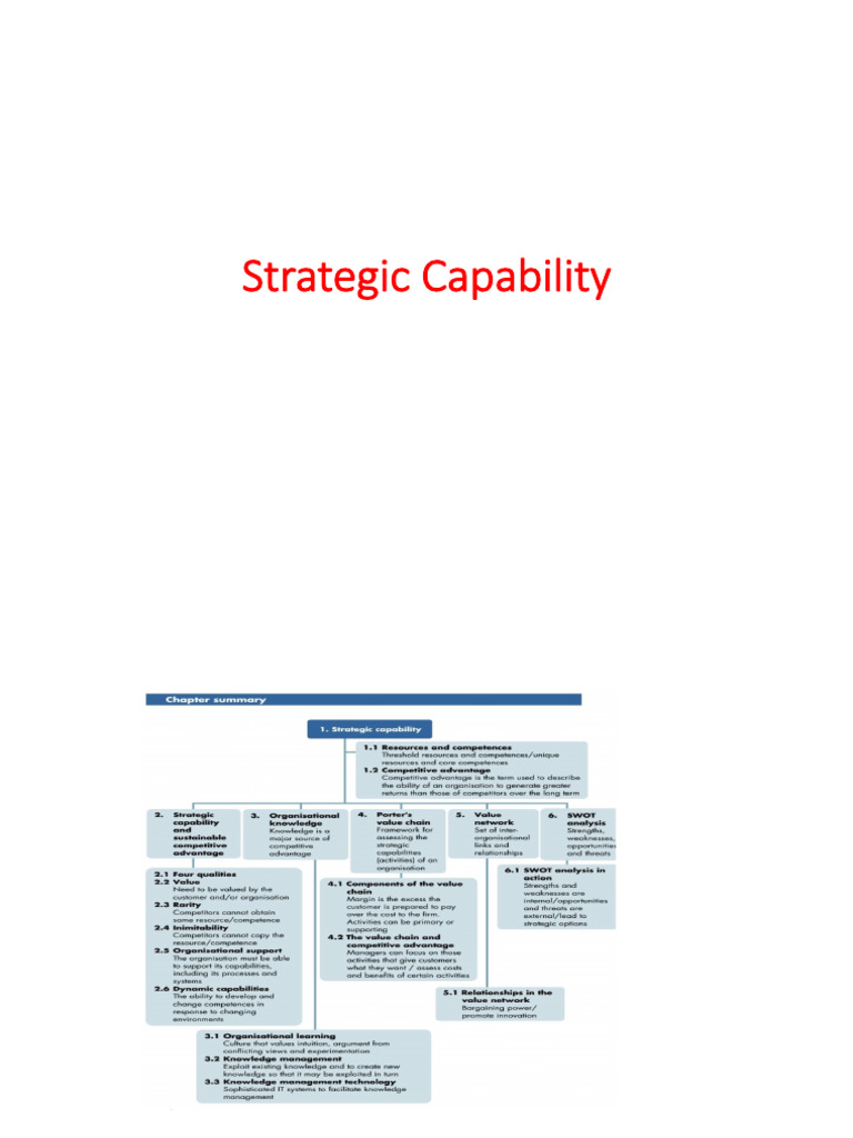 5. Strategic Capability | PDF | Swot Analysis | Knowledge Management