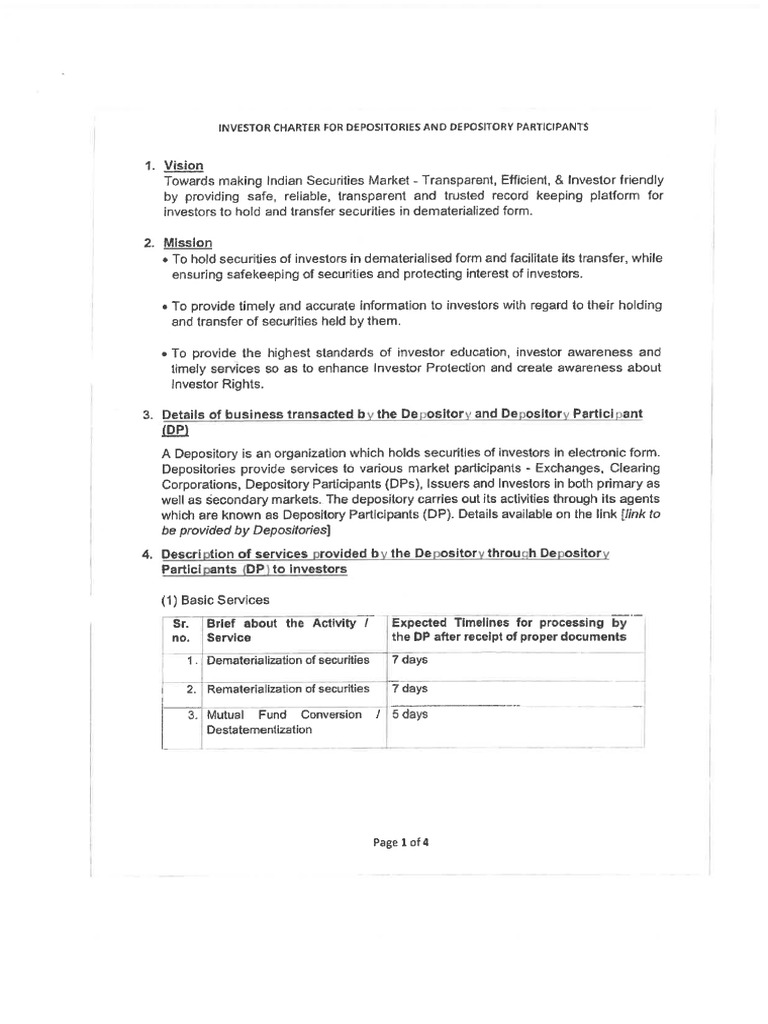 Depository and Depository participants | PDF