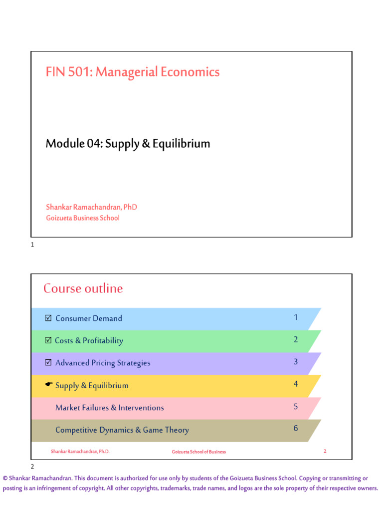 Module 4 Supply and Equilibrium | PDF | Economic Equilibrium | Profit ...