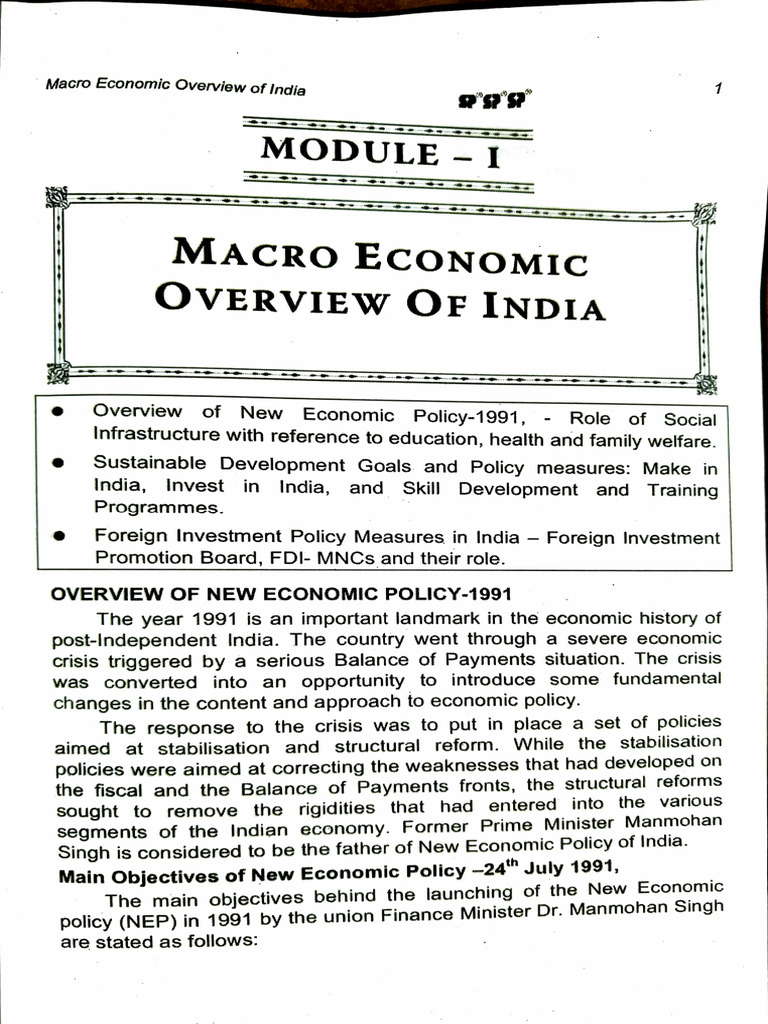 Eco Module 1 Sheth Textbook With Objectives | PDF