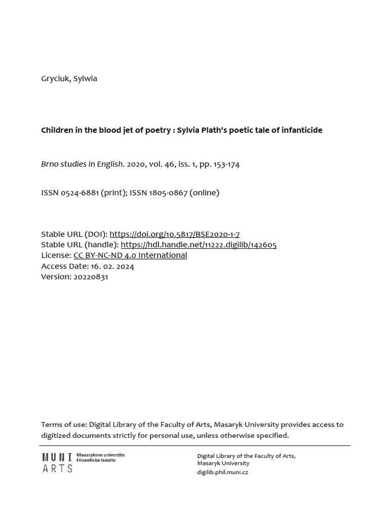 Children in The Blood Jet of Poetry - Sylvia Plath's Poetic Tale of ...