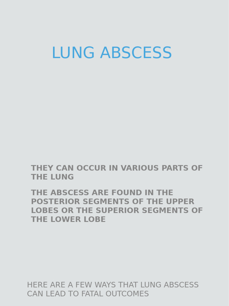 Lung Abscess | PDF