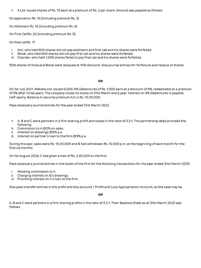 6 marks Question Set - 1.docx_20250104_132721_0000 | PDF | Depreciation | Financial Accounting