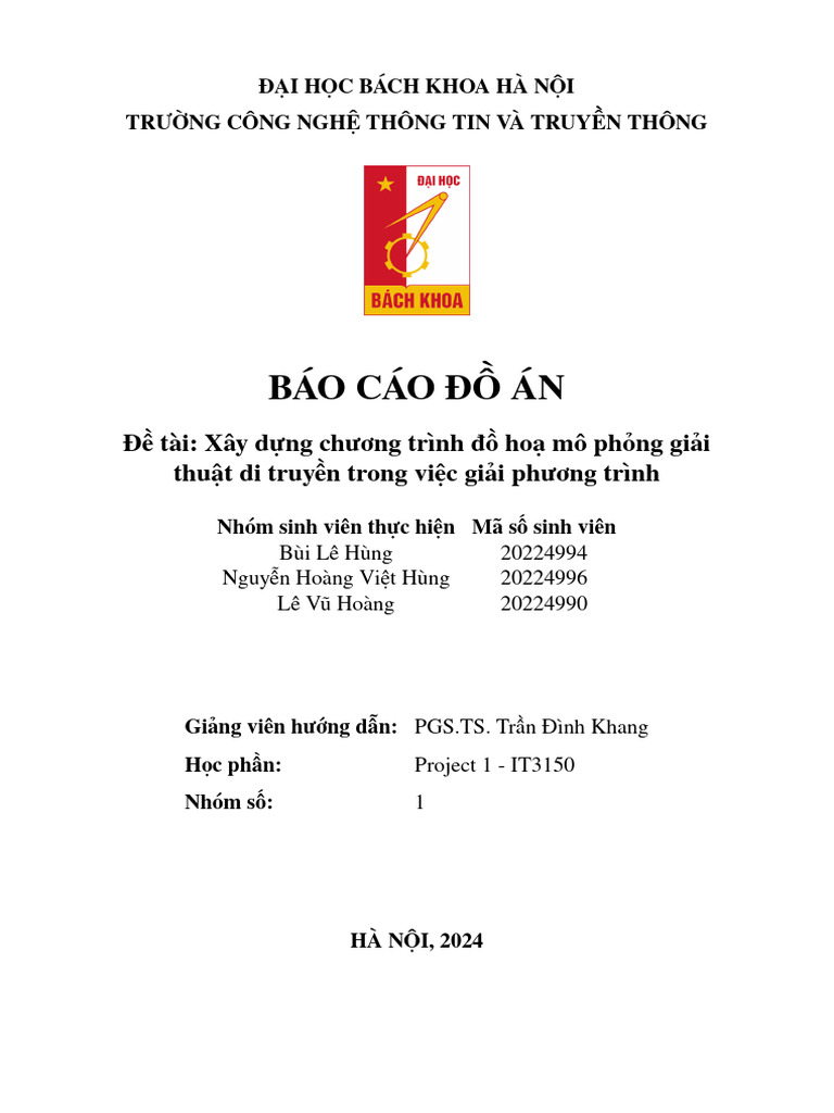 Báo Cáo PRJ1 | PDF