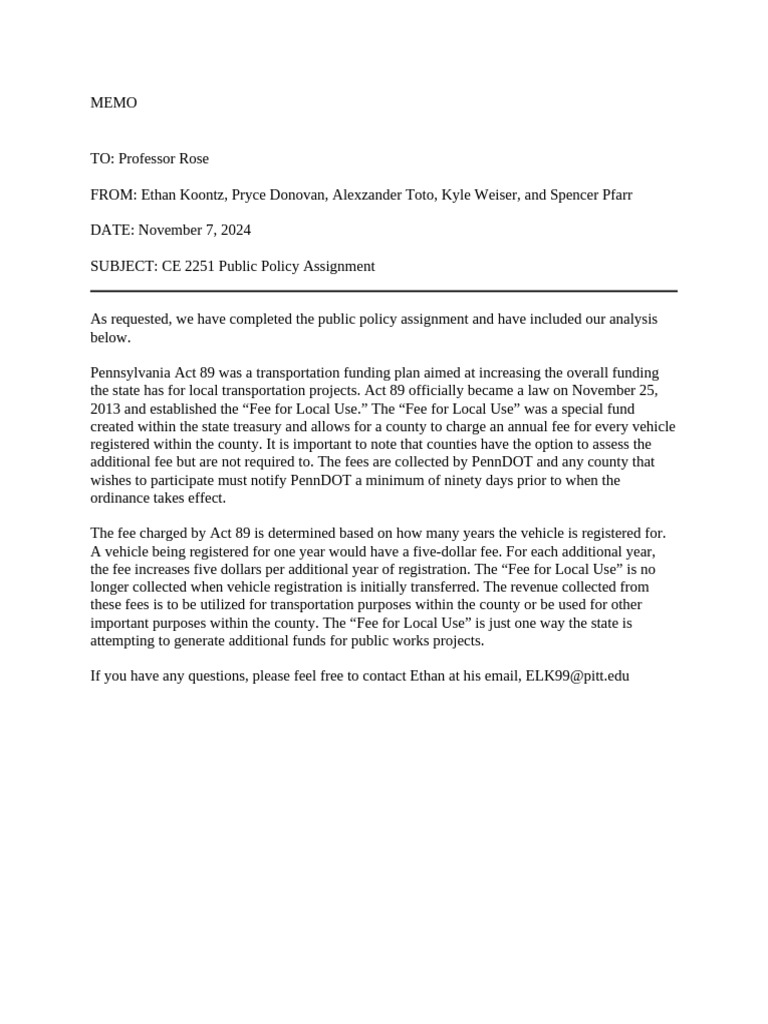 Public Policy Assignment | PDF