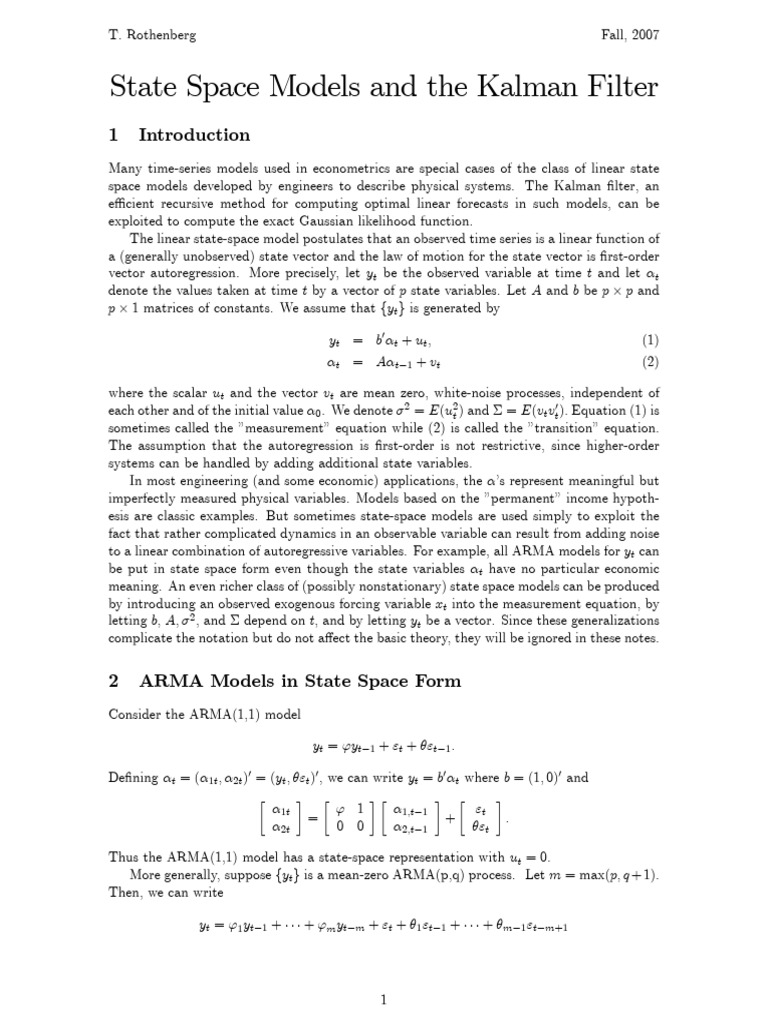 kalman | PDF | Kalman Filter | Covariance