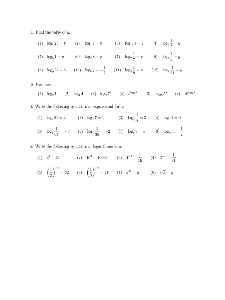 Logarithmic Function | PDF