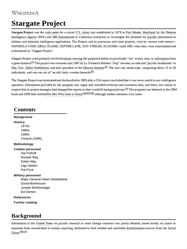 Stargate - Project GOVERNO AMERICANO MAGIA NEGRA | PDF | Parapsychology ...