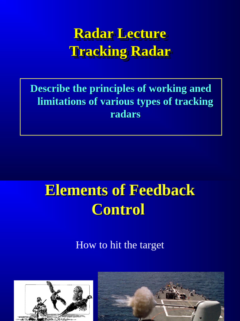 Tracking Radar Principles S - 8 | PDF | Electrical Engineering | Wireless