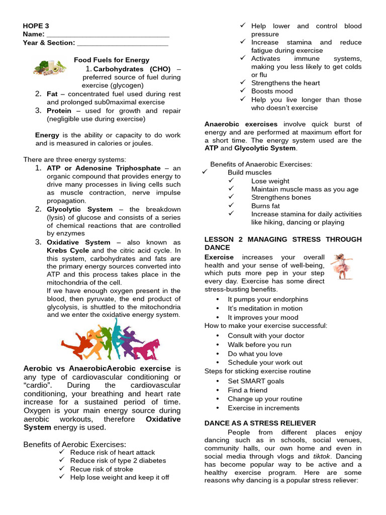 PE 12 handouts q1l1 dance | PDF | Body Mass Index | Aerobic Exercise