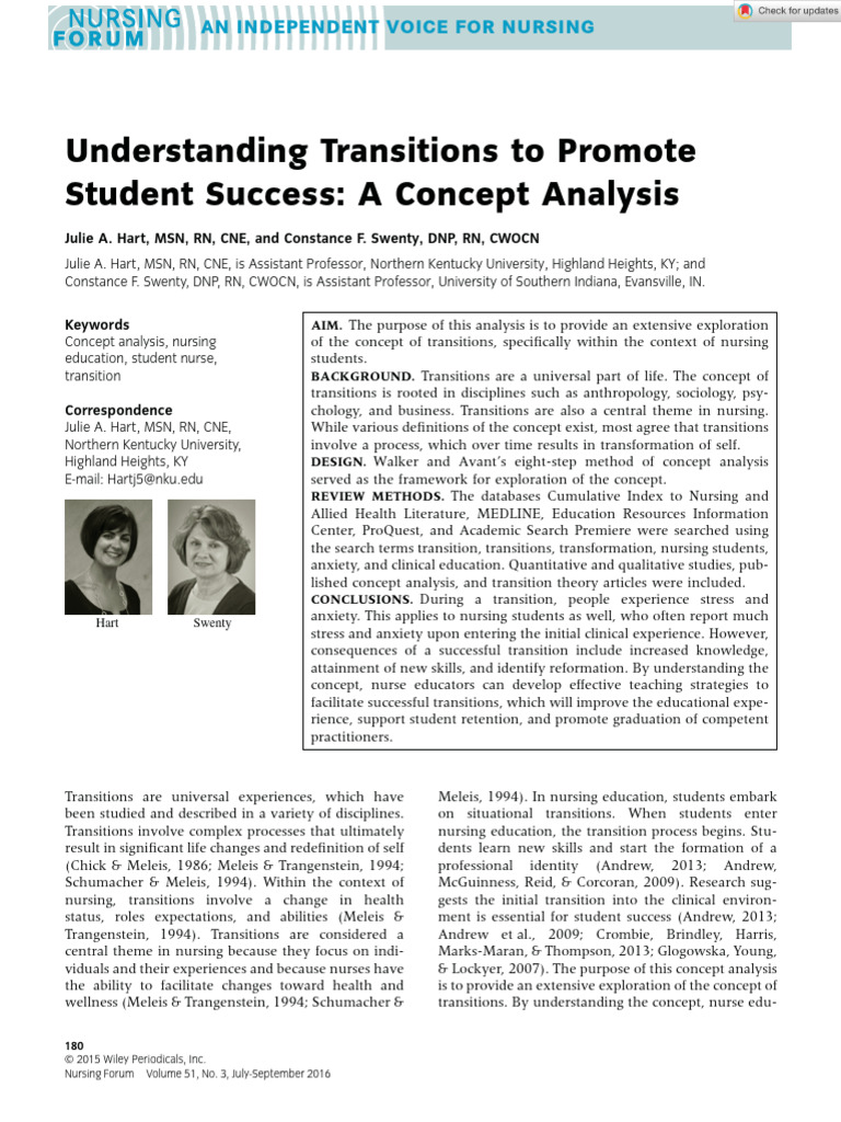 Nursing Forum - 2015 - Hart - Understanding Transitions to Promote Student Success a Concept ...
