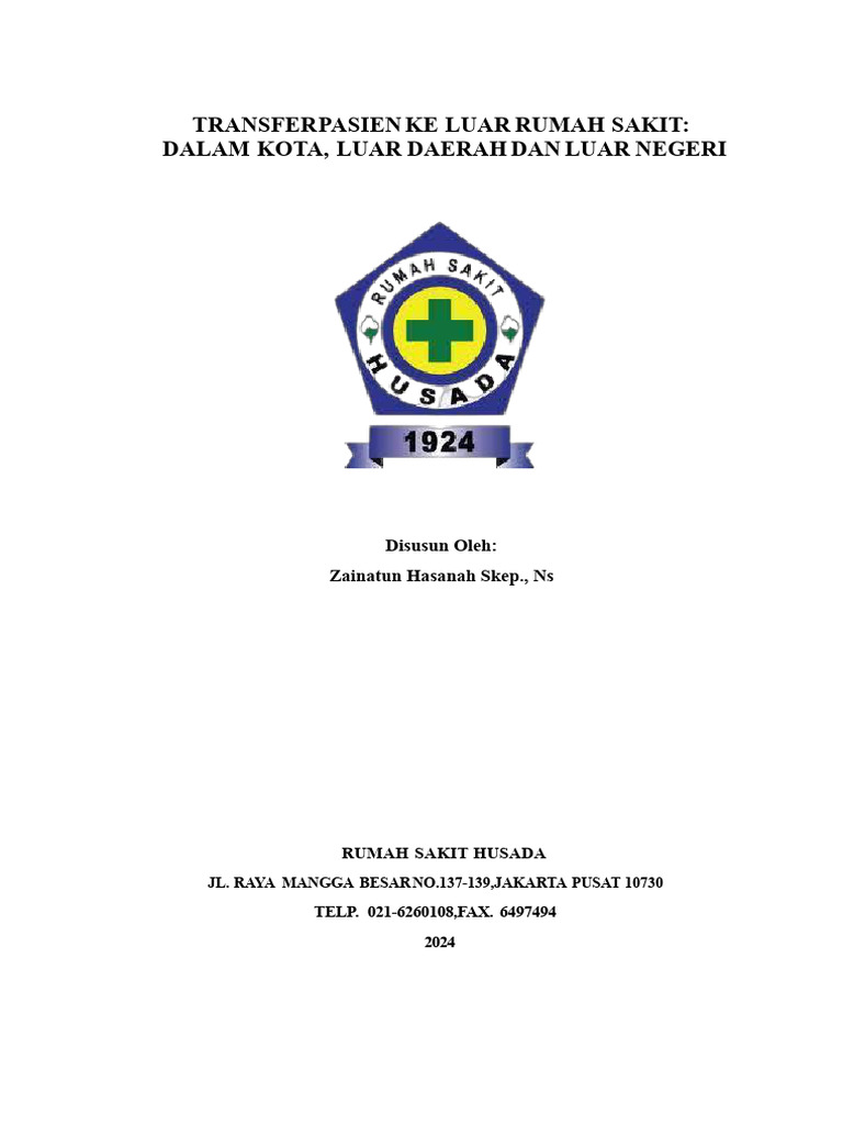 Makalah Transfer Pasien Ke Luar Rs Zai | PDF