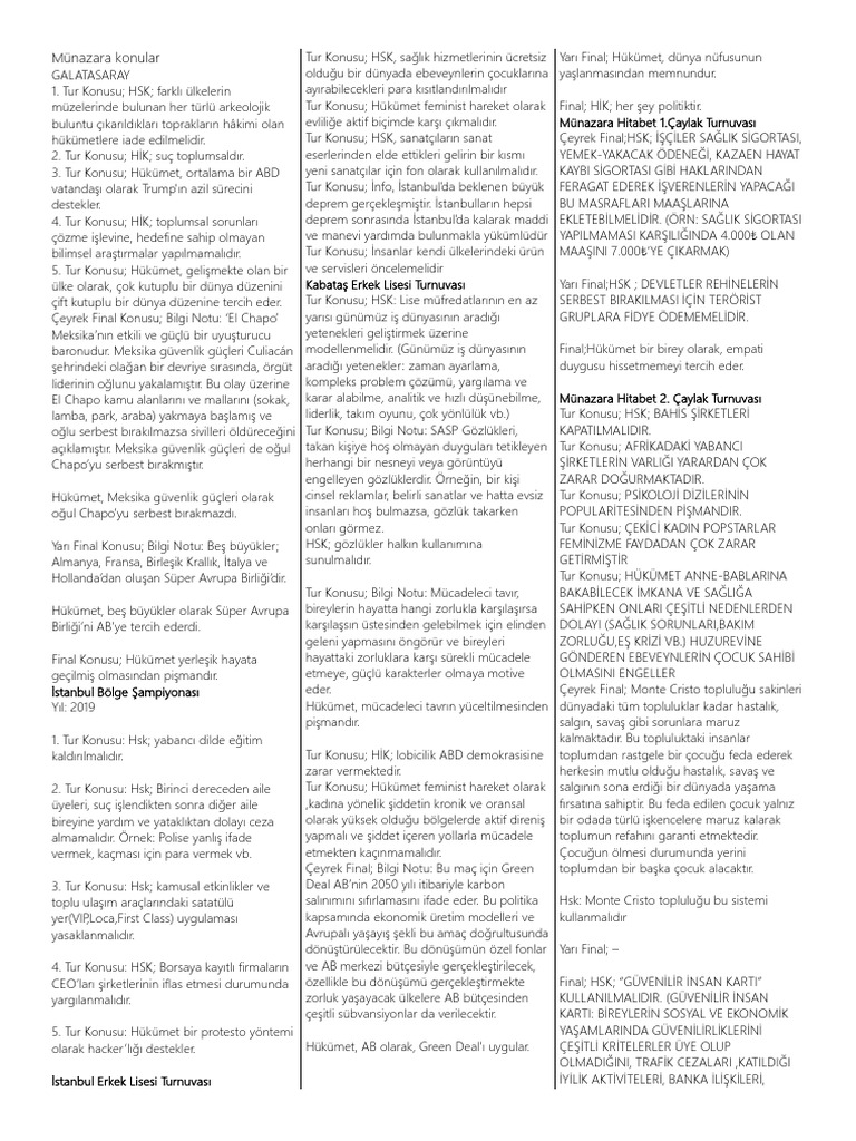 Münazara Konular | PDF