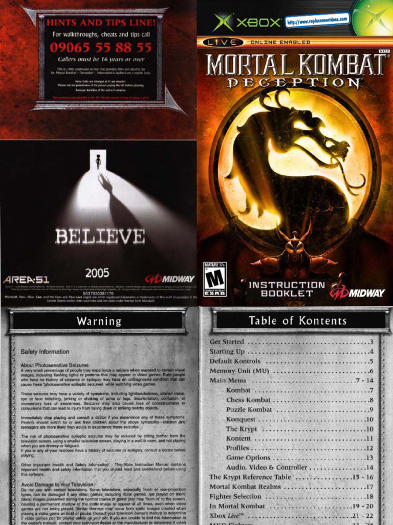 Mortal Kombat Deception | PDF