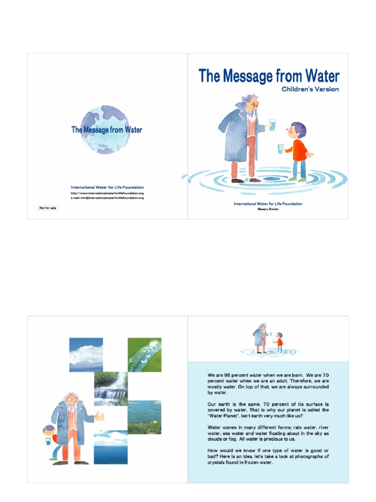 The Message From Water, Masaru Emoto Picture Book | PDF | Language Arts ...