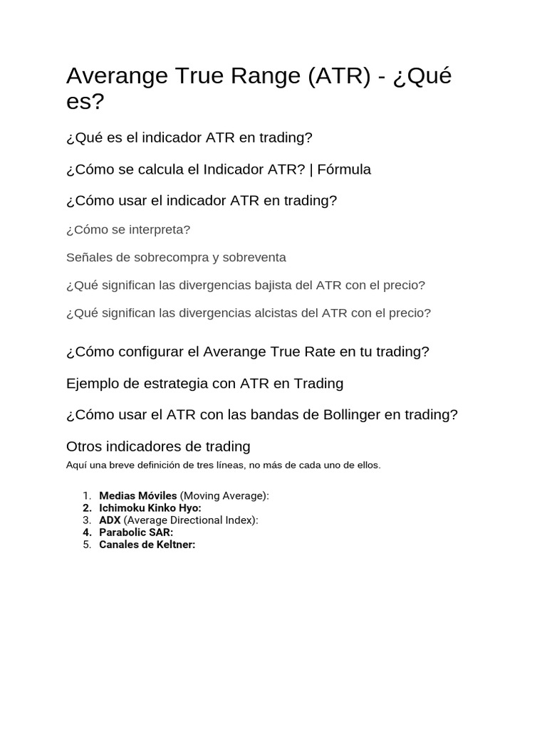 Averange True Range (ATR) | PDF