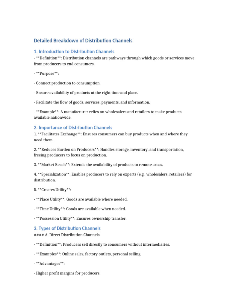 Understanding Distribution Channels | PDF | Retail | Logistics