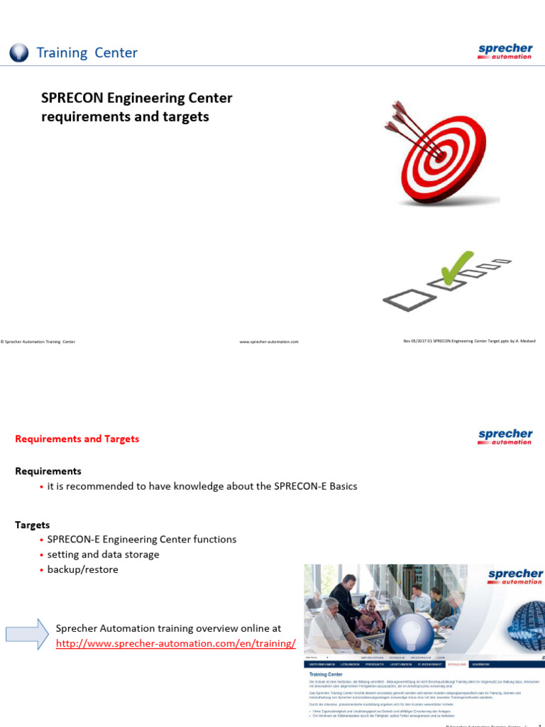 01 SPRECON Engineering Center Target | PDF