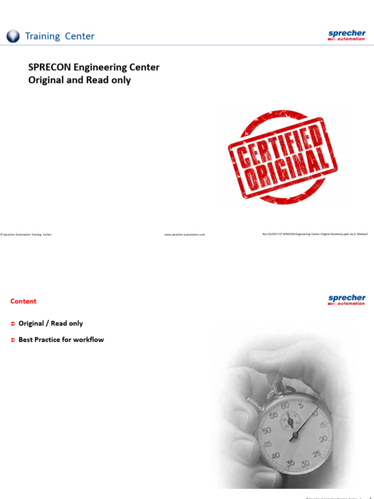 07 SPRECON Engineering Center Original Readonly | PDF