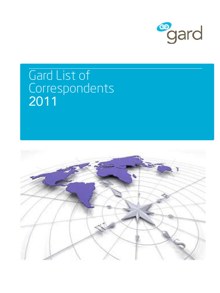 Gard Correspondents List 2025 | PDF | Service Industries | Business