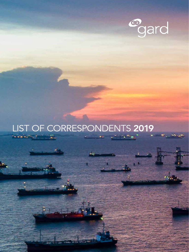 Gard - P&I List of Correspondents 2019 | PDF | Public Services ...