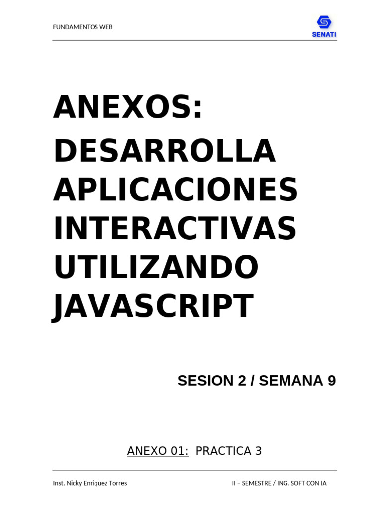 Anexo 218 - S9 - Tarea Practica 03 resuelto | PDF | Script Java | Arquitectura de sistemas