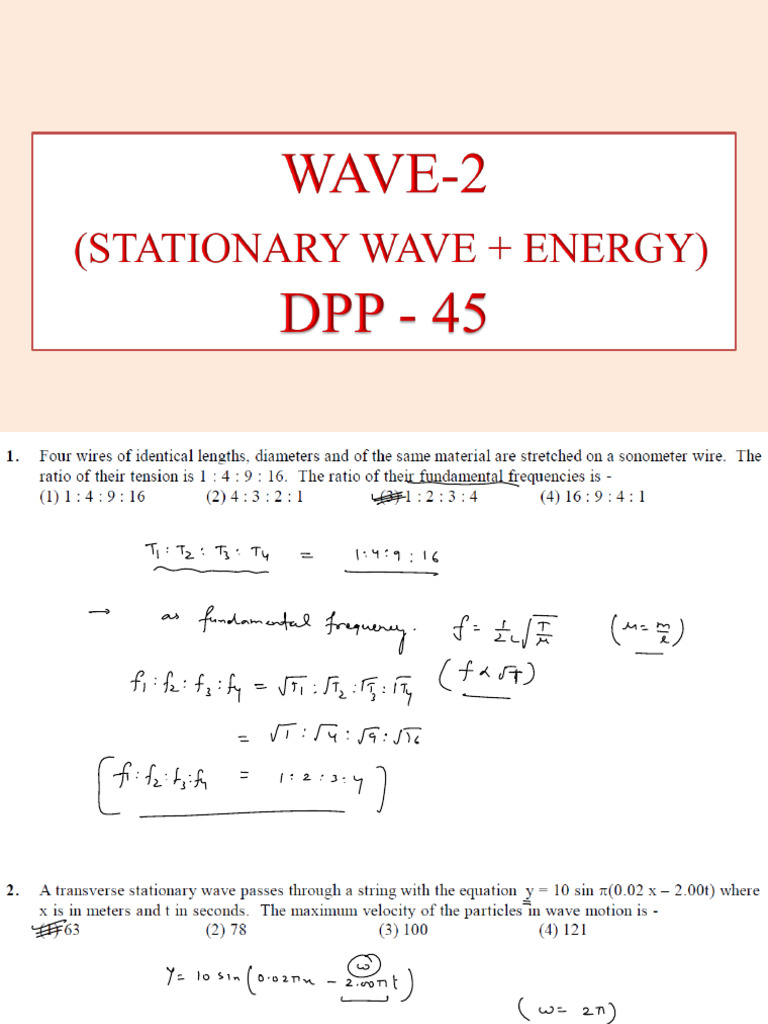 Wave DPP Solution-02 Manish Raj Sir (Neet Crash Course Relaunch) | PDF