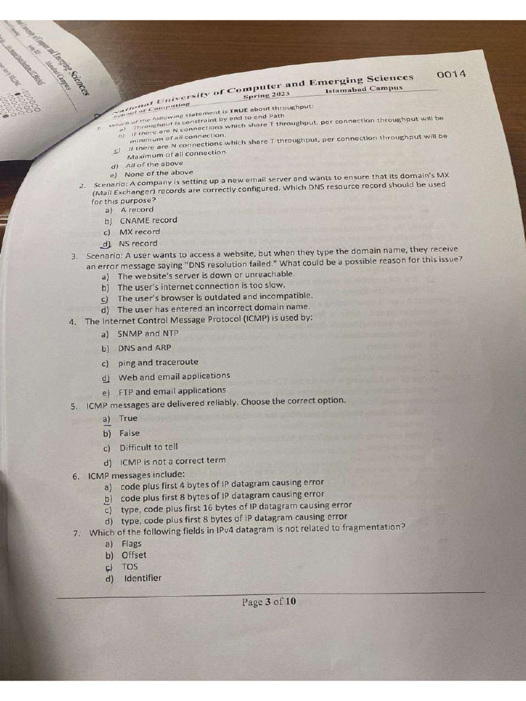 CNET Final Exam (Spring-2023) | PDF