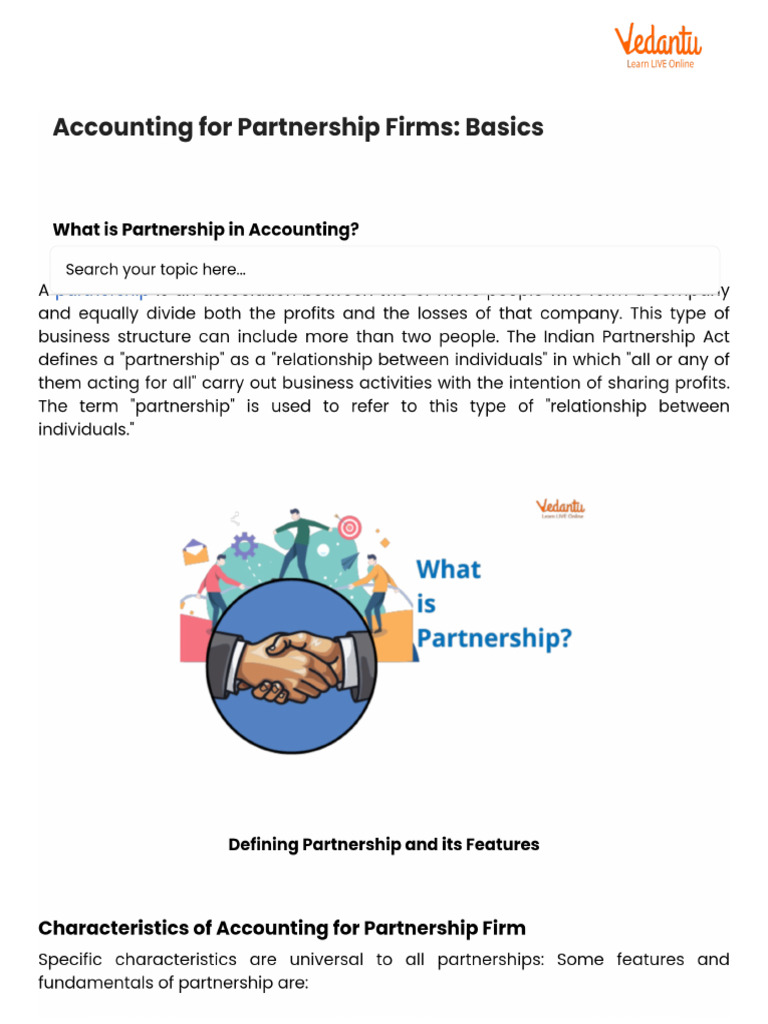 Accounting For Partnership Firms - Basics | PDF