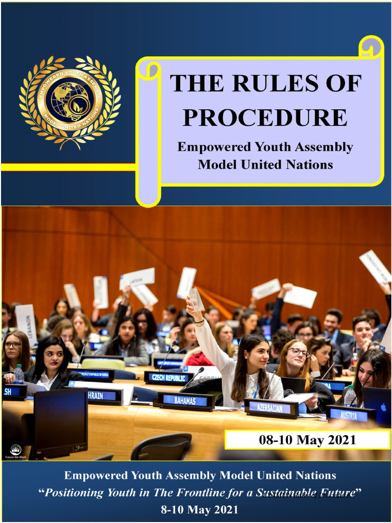 EYAMUN 2021 Rules of Procedure Guide | PDF | Committee | Meetings