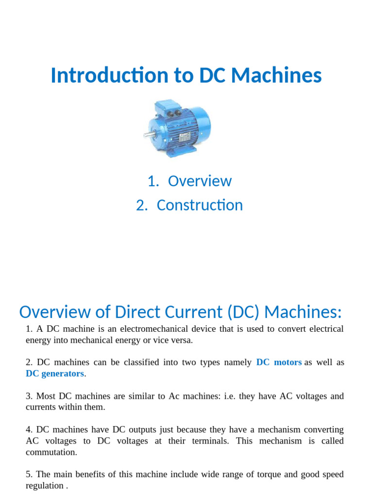 DC_machine_construction | PDF | Electric Motor | Direct Current